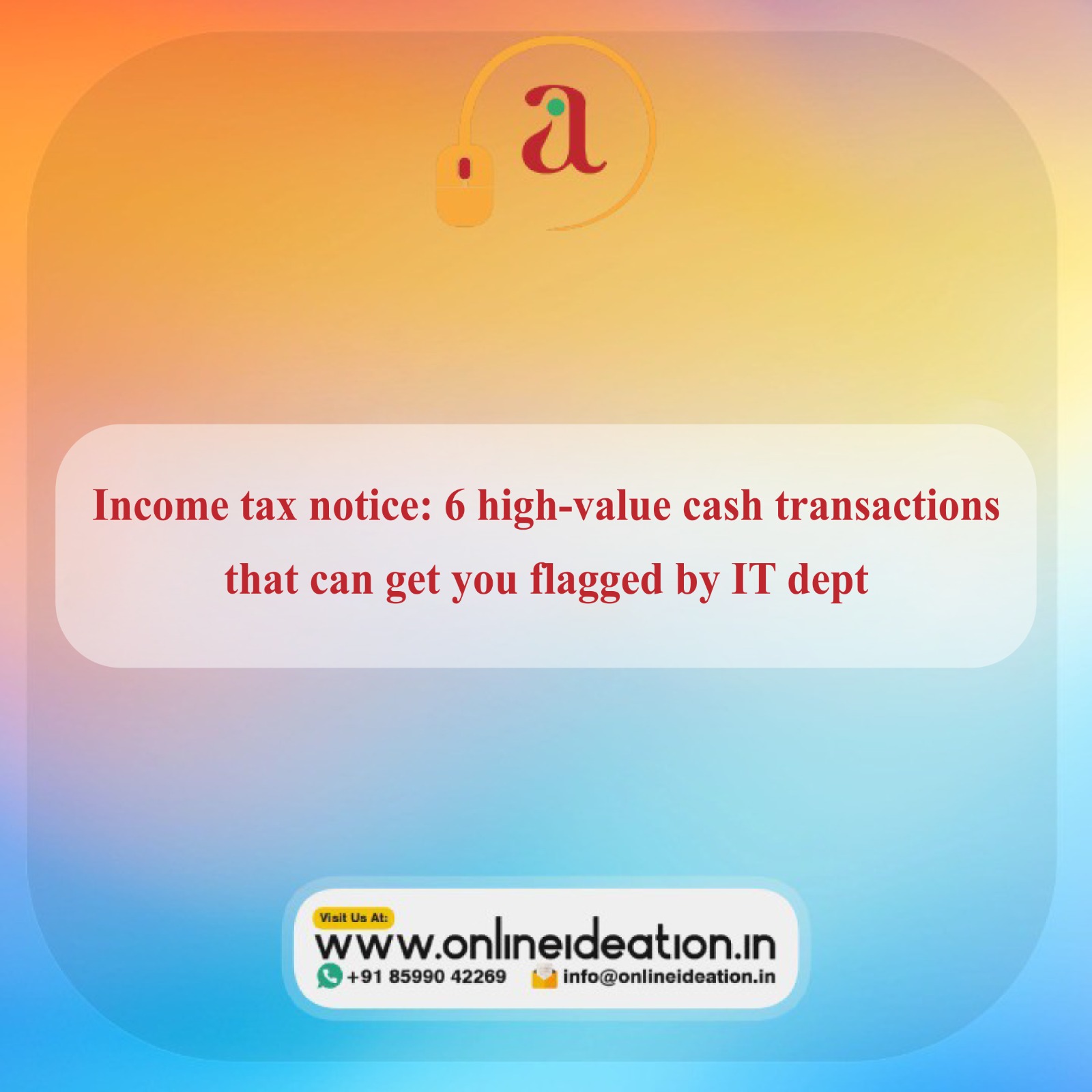 Income Tax notice: 6 high-value cash transactions that can get you ...